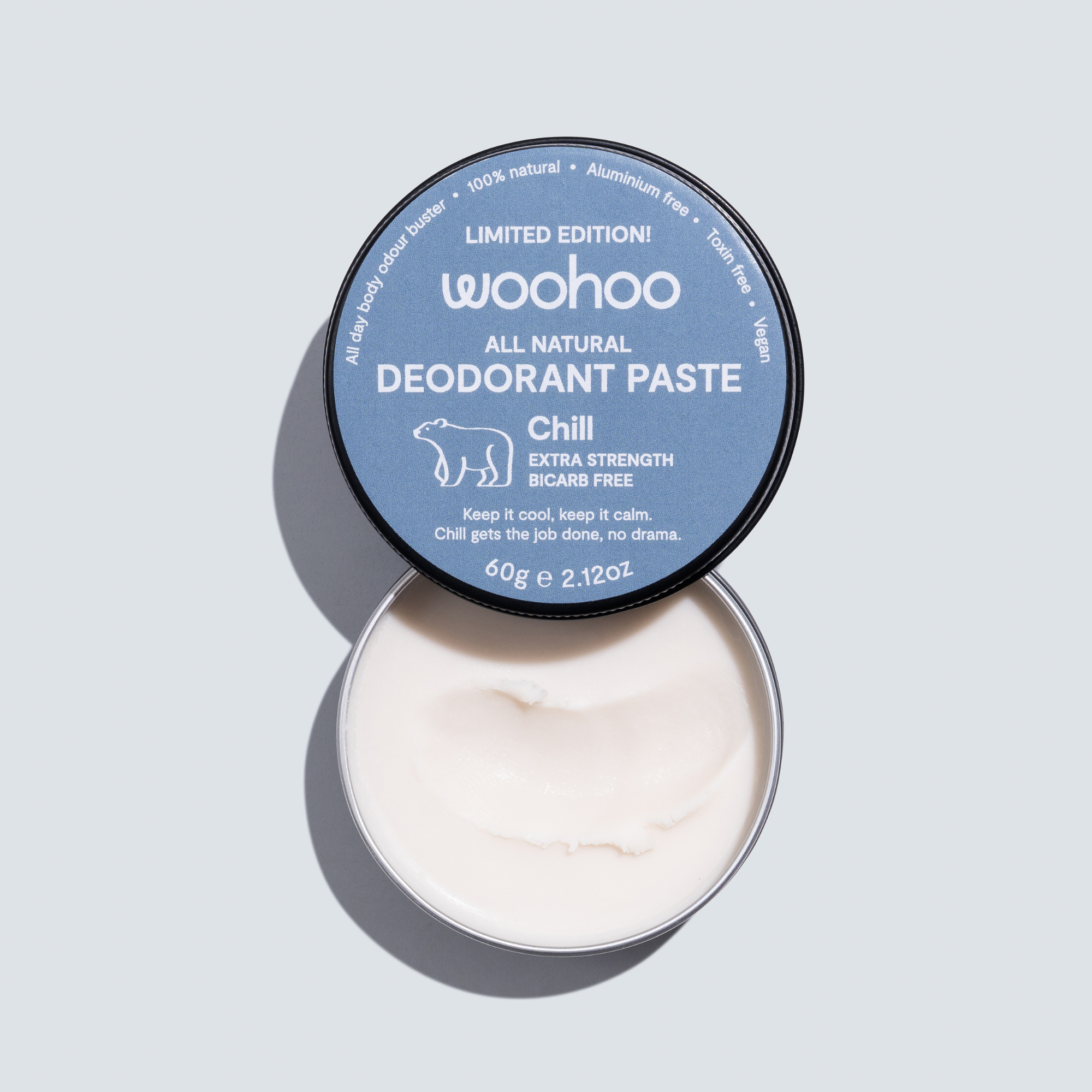 CHILL Woohoo All Natural Deodorant Paste 60g - Bicarb Free, Extra ...
