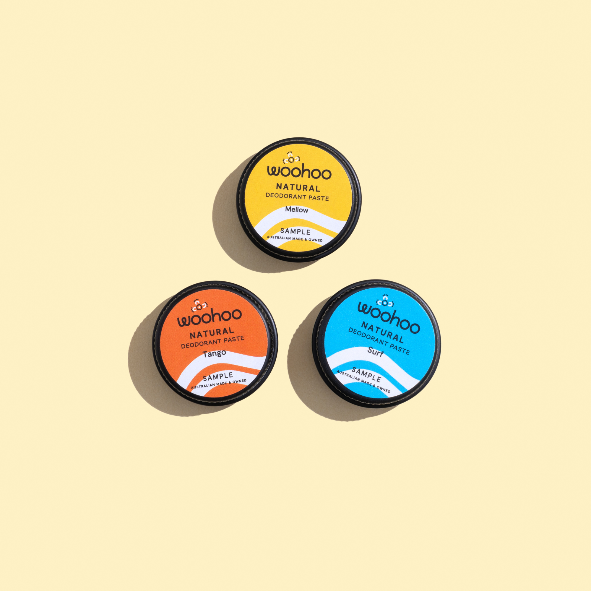 Sample Pack Woohoo Natural Deodorant Paste - Sample-Sized, 10g Each ...