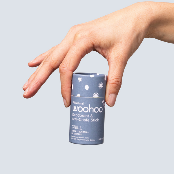 CHILL Woohoo Natural Deodorant & Anti-Chafe Stick 60g - Extra Strength ...