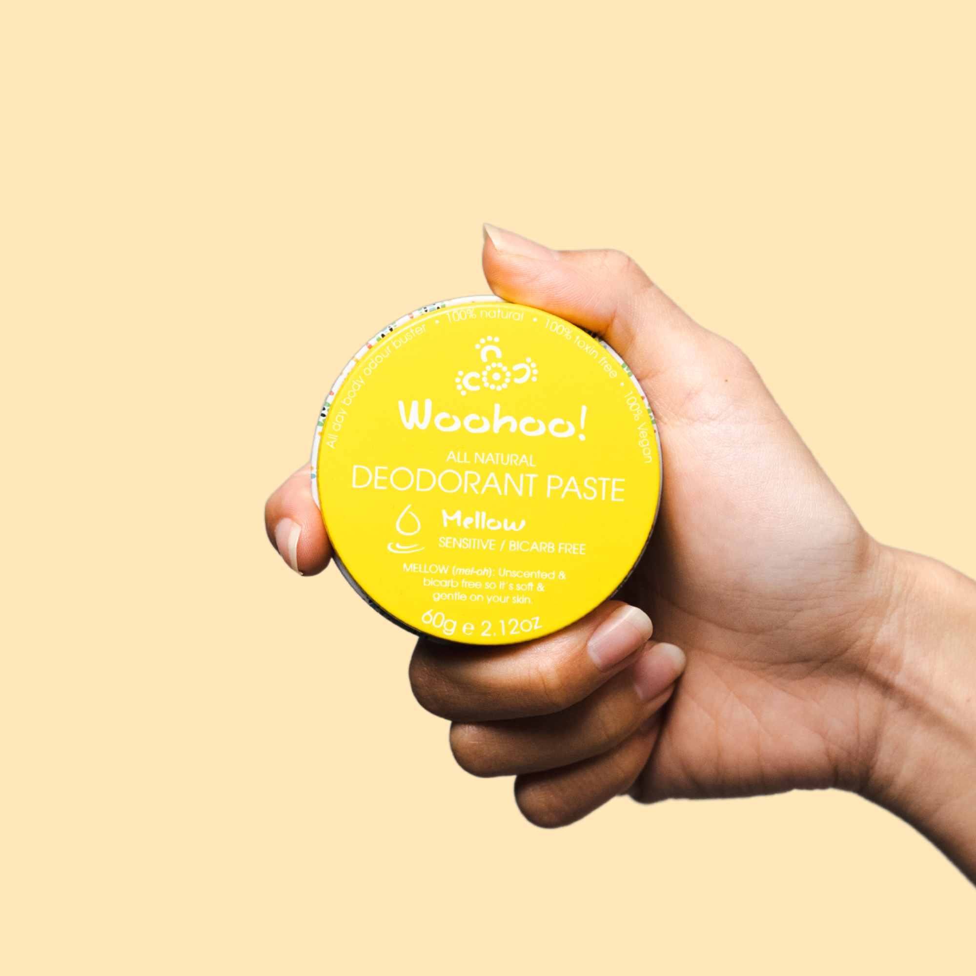 Mellow Woohoo All Natural Deodorant Paste - 100% Natural - Woohoo Body