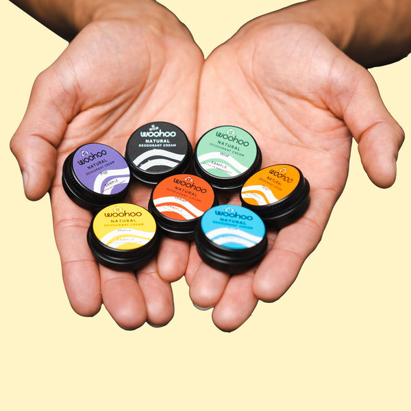 Sample Pack Woohoo Natural Deodorant Paste - Sample-Sized, 10g Each ...